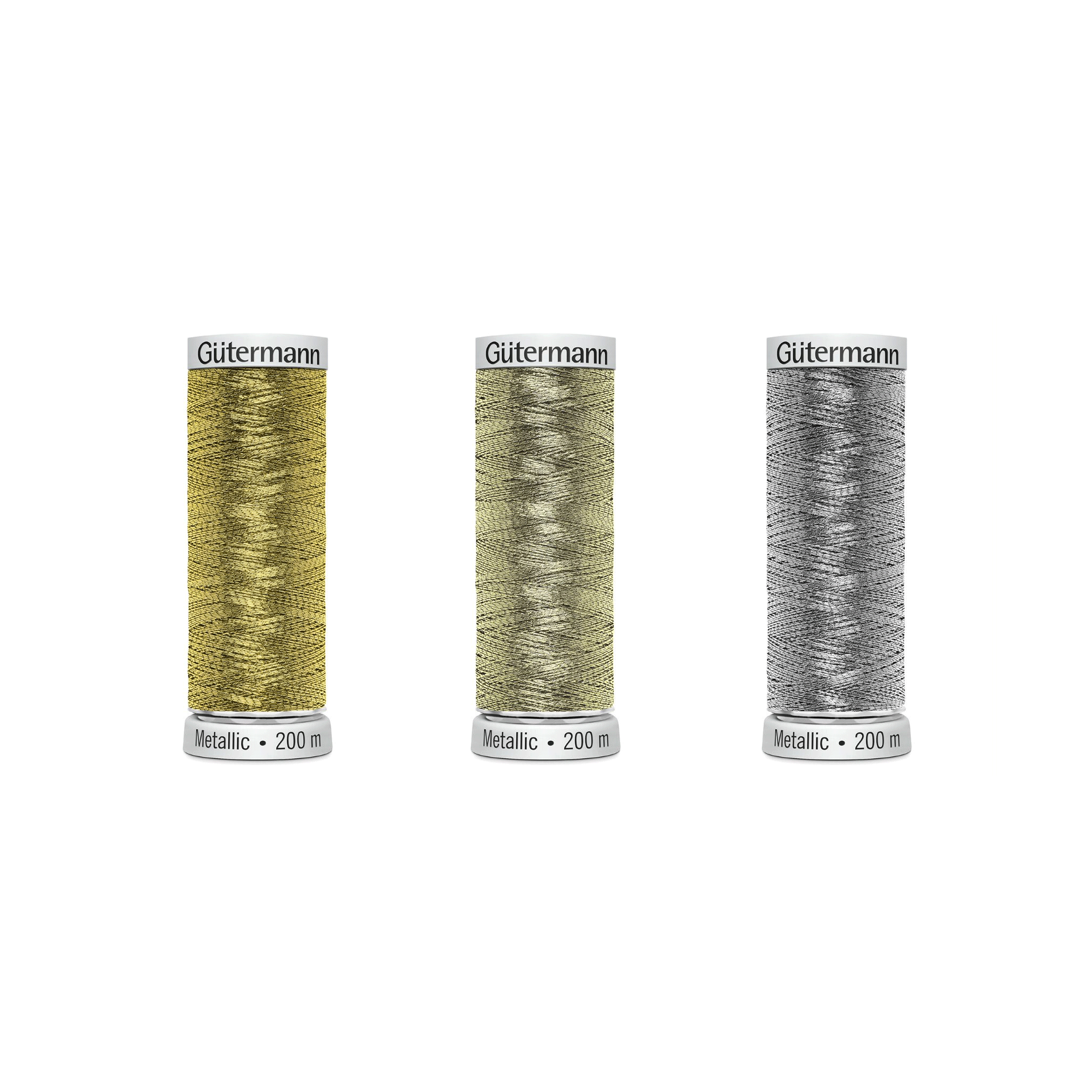Gutermann Metallic Thread 200m – Bobbin and Ink